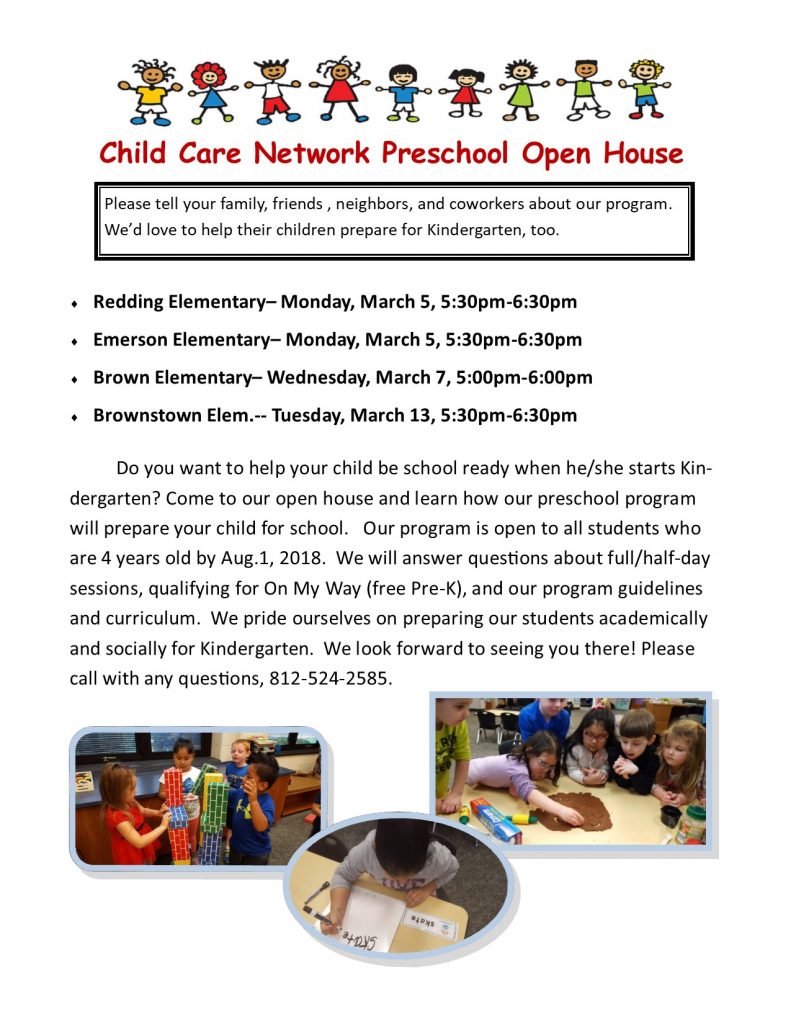 Preschool Open Houses | Child Care Network